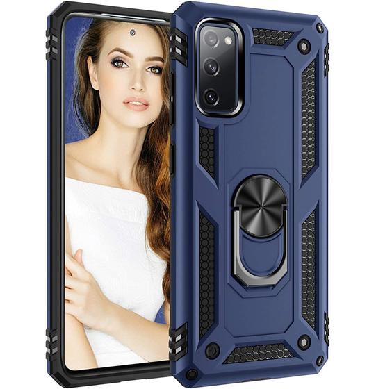Capa Case Samsung Galaxy S20 FE (Fan Edition) (2020) (Tela 6.5) Dupla Camada Com Stand e Anel ...