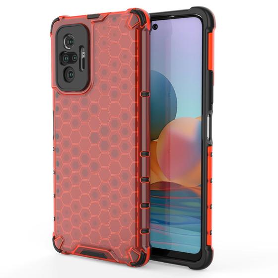 Capa Case Xiaomi Redmi Note 10 4G / Note 10S (2021) (Tela 6.43) Colmeia Favo de Mel Anti Impacto ...