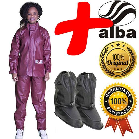 Capa Chuva Alba Mais Galochas Europa Feminino Cor Vinho Tam - ALBAMOTO ...