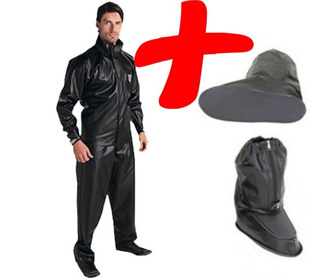 Capa Chuva + Galochas Alba Europa Masculina Cor Preto Tam - ALBAMOTO ...