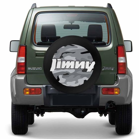Capa de Estepe Jimny 4Sport 12 a 17 Jimny 4Work 15 a 17 Camuflada Preto Cinza e Branco Com ...