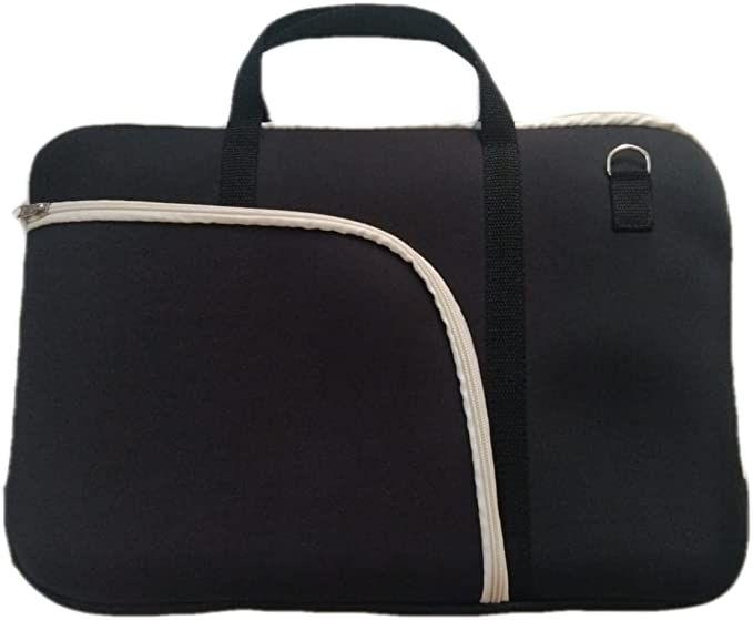 Capa de Notebook 15,6 Polegadas Preta Com Alça Transversal e Bolso ...