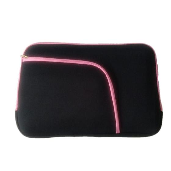 Capa De Notebook 15,6 Polegadas Preta Com Bolso Zíper Rosa - Mc Atelier ...