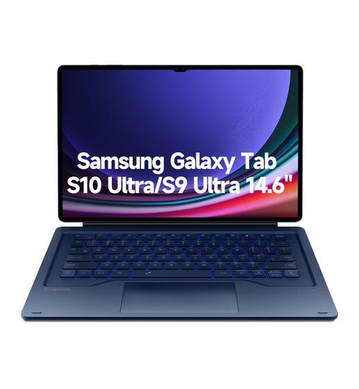 Capa de teclado Dexnor para teclado Samsung Galaxy Tab S10 Ultra/S9 ...