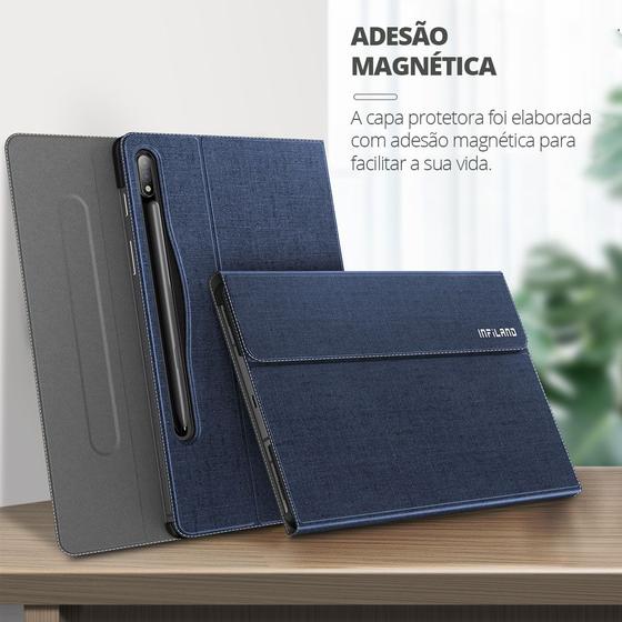 Capa INFiLAND Classic Séries Tab S8 11 pol 2022 SM-X706 c/ Suporte S ...