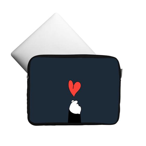 Capa Para Notebook 15.6 Case Pasta Com Zíper Coração Gato - Cine Couple ...