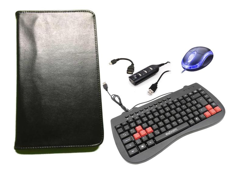 Capa para Tablet M9 3G Kit com Teclado Mouse HUB OTG - Xboom - Capa ...