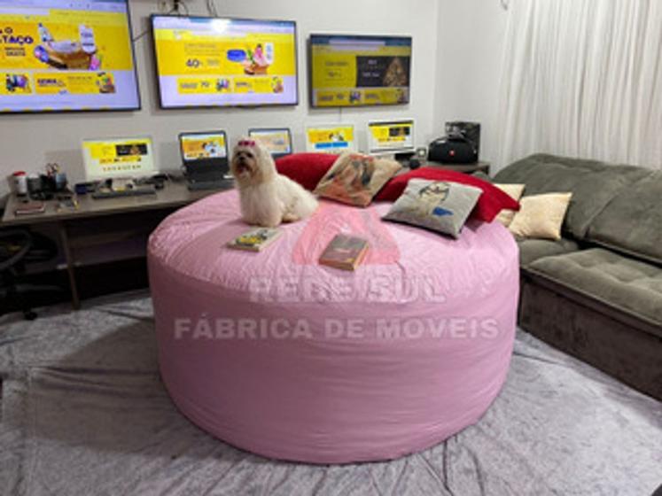 CAPA Puff Redondo Gigante De Couro SEM Enchimento 180x80 - REDESUL ...