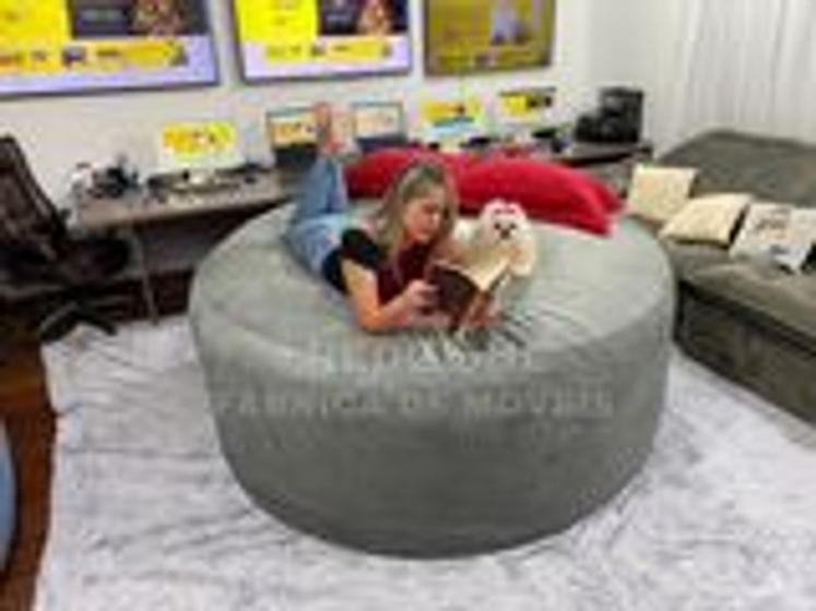 CAPA Puff Redondo Gigante De Suede SEM Enchimento 180x80 - REDESUL ...