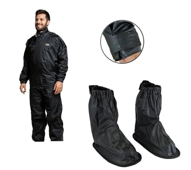 Capa Roupa De Chuva Cr Califórnia Racing Nylon + Par Polaina ...