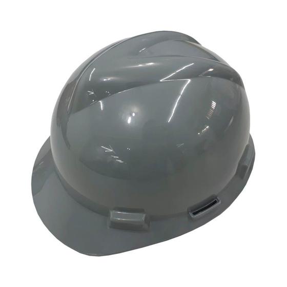 Capacete Aba Frontal Cinza Com Carneira e Catraca MSA - Capacete de ...