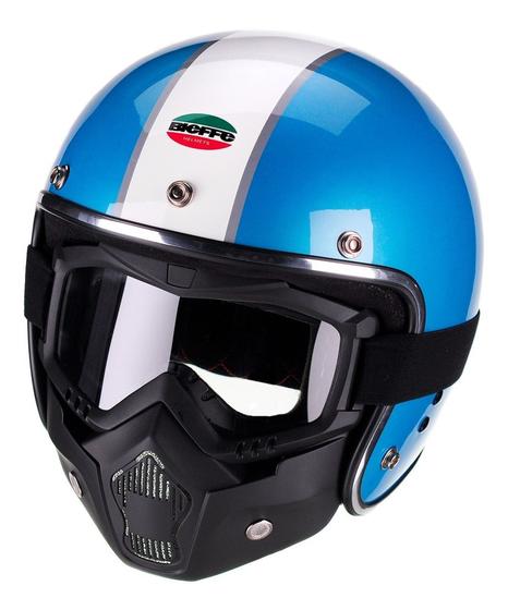 Capacete Aberto Custom Bieffe B45 Harley Old School Vintage Cafe Racer ...