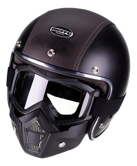 Capacete Aberto Custom Bieffe B45 Harley Old School Vintage Cafe Racer ...