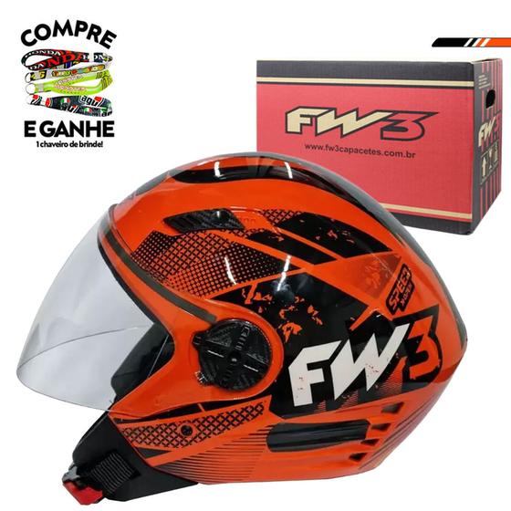 Capacete Aberto Fw3 X Open Speed Laranja - Capacete de Moto - Magazine ...