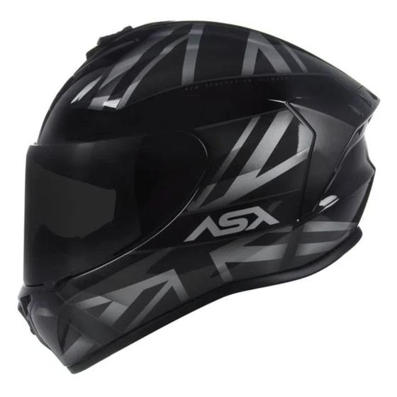Capacete ASX/ Axxis Draken UK Brilhante Preto e Cinza - ASX/AXXIS ...
