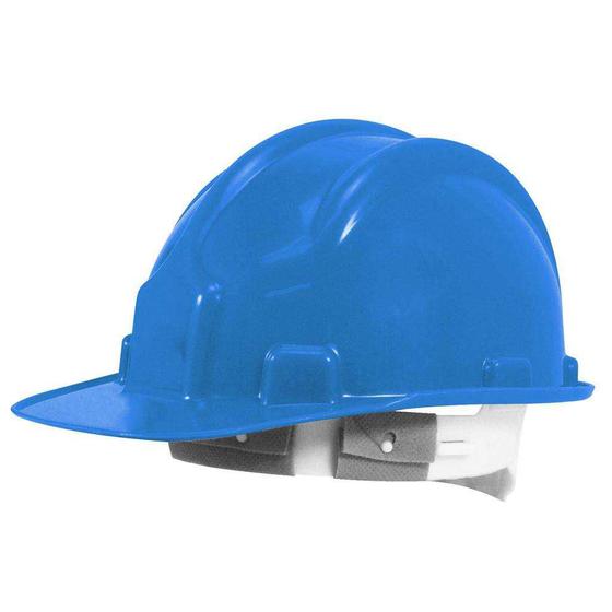 Capacete Azul c/ Carneira (Encanador) Plasticor - Capacete de Segurança ...