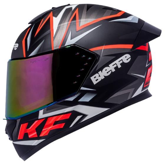 Capacete Bieffe KF Masculino Feminino Diversos Grafismos Cor - Capacete ...