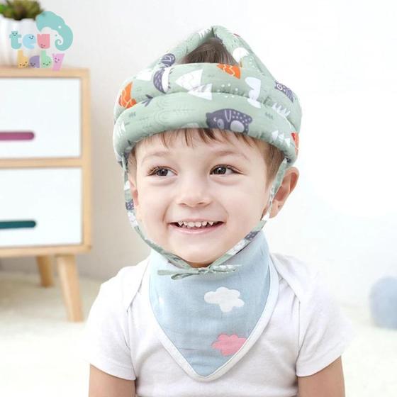 Capacete Chapéu Para Bebê Ajustável Protetor Anti-Colisão De Cabeça ...