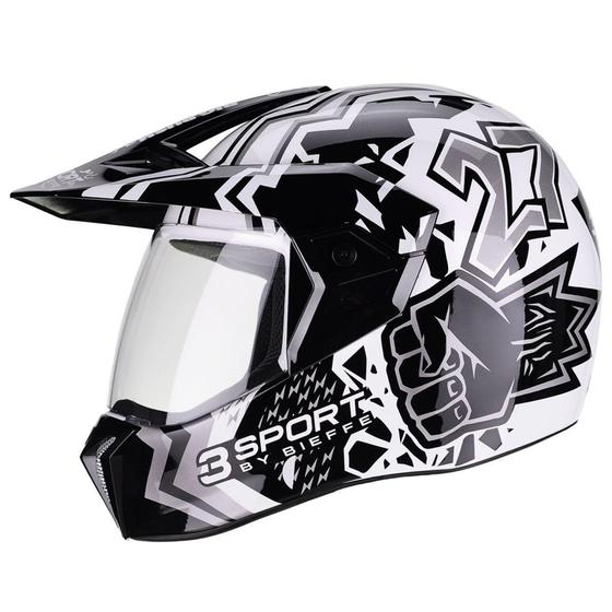 Capacete Cross Bieffe 3 Sport Big Push Masculino Feminino Lançamento ...