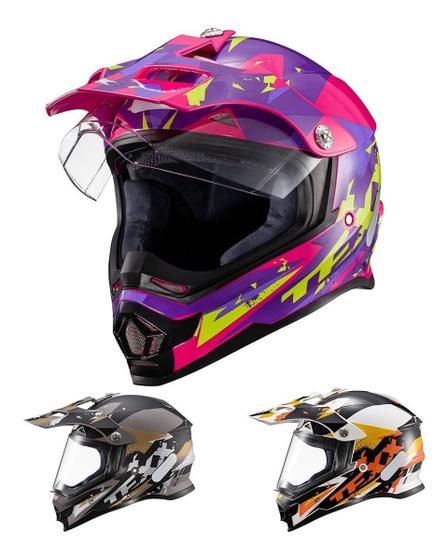 Capacete Cross Motocross Trilha Texx Off-road Carcara Grow - Capacetes ...