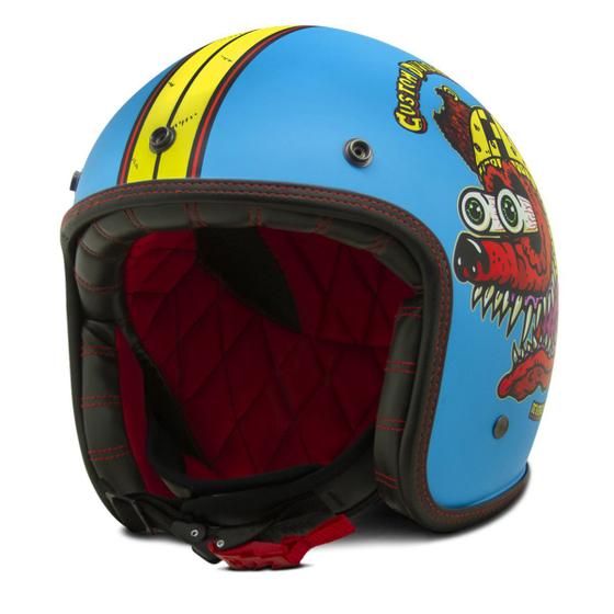 Capacete Custom Aberto Mad Dogs Fosco Old School Vintage Chopper ...