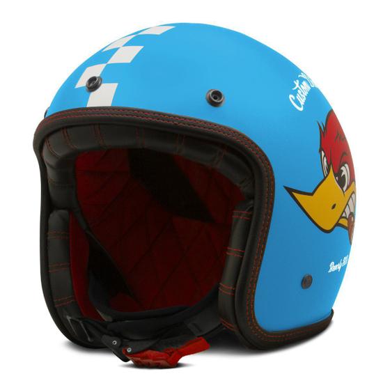 Capacete Custom Old School Aberto Masculino Fosco Pica Pau Etceter ...