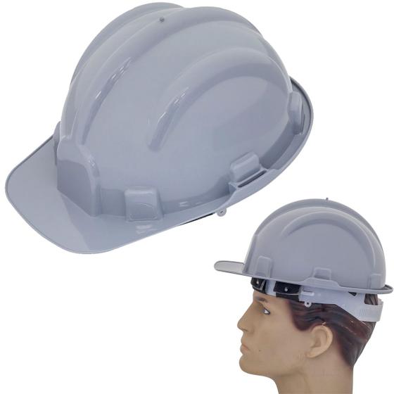 Capacete de Segurança Aba Frontal Epi Obra Cinza Delta Plus - Pro ...