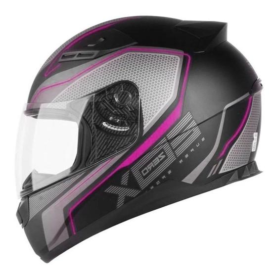 Capacete Ebf E0x Super Sport Preto E Rosa Capacetes De Moto