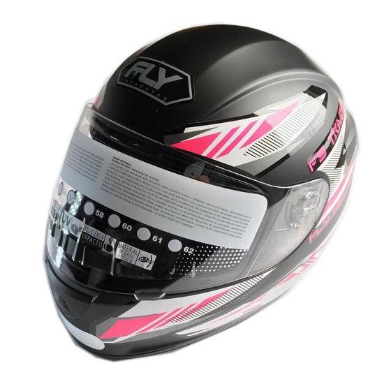 Capacete Fly F9 Trace Preto Fosco/Rosa - Capacetes de Moto - Magazine Luiza