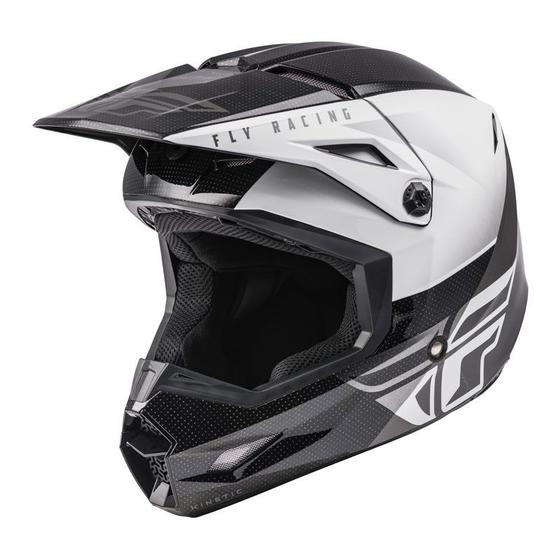 Capacete Fly Kinetic Straight Edge Preto/Branco - Capacetes de Moto ...
