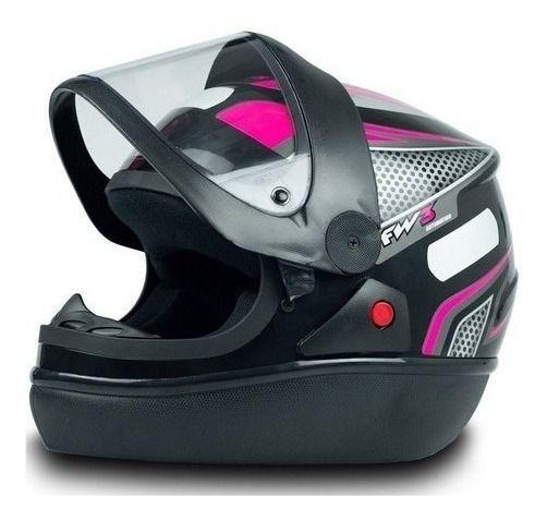 Capacete fw3 automatic adesivo rosa 60 - Fw3 Capacetes - Capacetes de ...