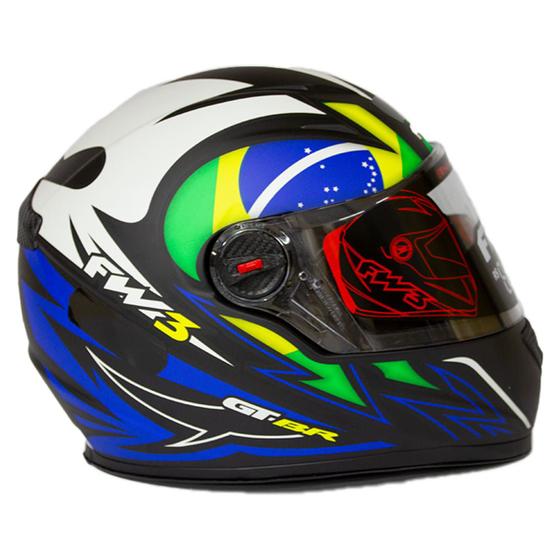 Capacete Fw3 Gt Brasil Preto Fosco - Capacetes de Moto - Magazine Luiza