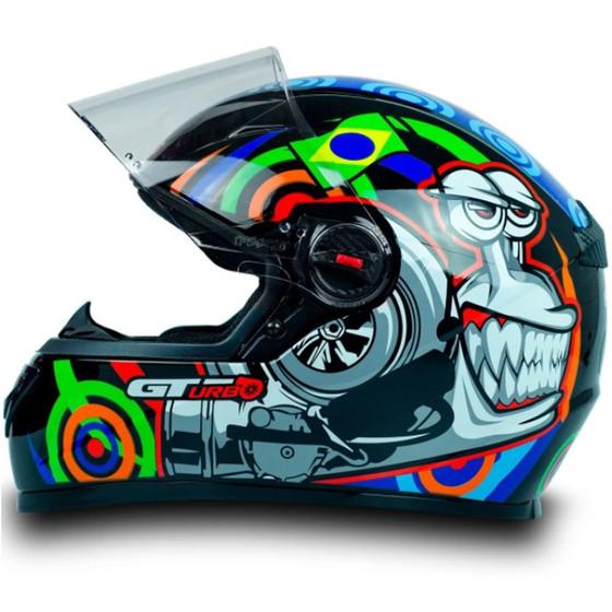 Capacete FW3 GT Turbo Preto - Capacetes de Moto - Magazine Luiza