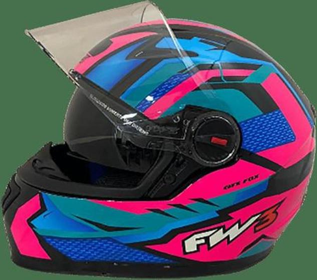 Capacete fw3 gtx fox com óculos rosa com rosa - Capas para Moto - Magazine Luiza