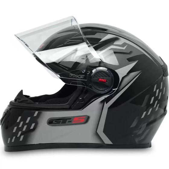 Capacete Gt5 Fechado Fw3 Com Narigueira Viseira Cristal - Capacete de ...
