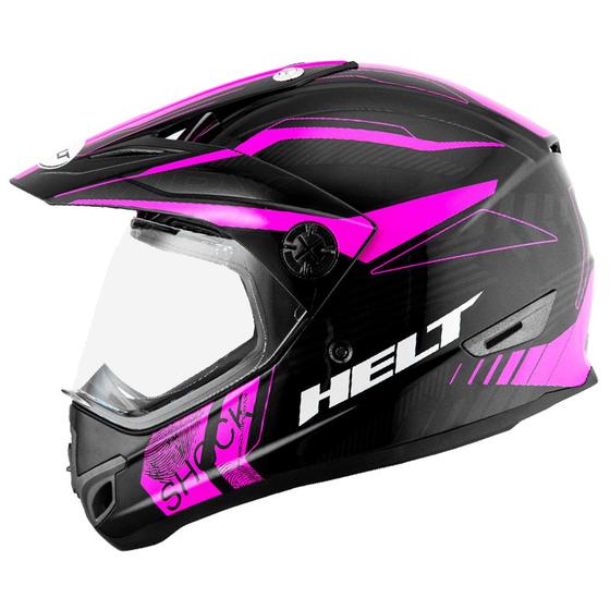 Capacete helt cross vision shock rosa - Capacete de Moto - Magazine Luiza
