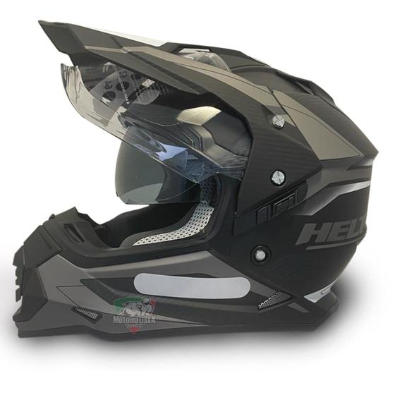 Capacete Helt Motocross Trilha Cross Vision Glass - Capacete de Moto ...