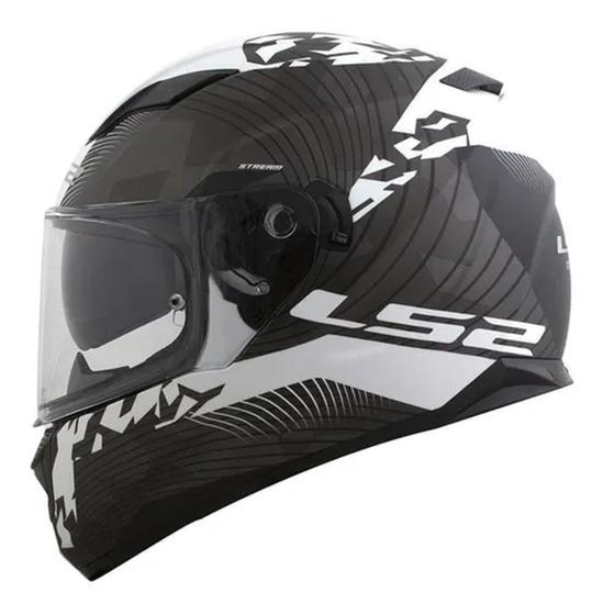 Capacete LS2 FF 320 Stream Hype Matte Black/White - Capacetes de Moto ...