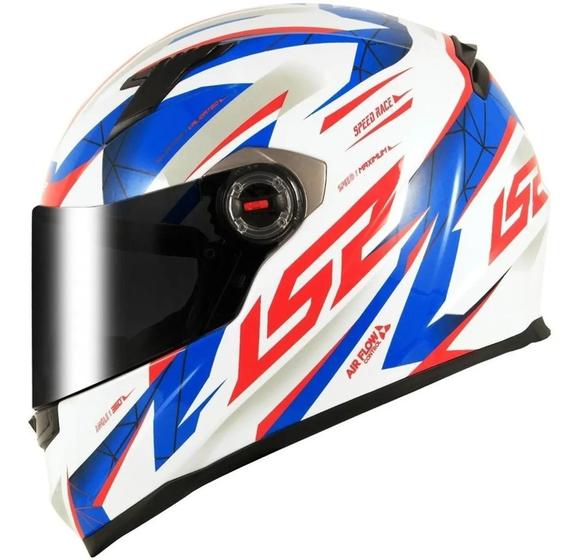 Capacete LS2 FF358 Classic Draze Azul/Vermelho - Capacetes de Moto ...