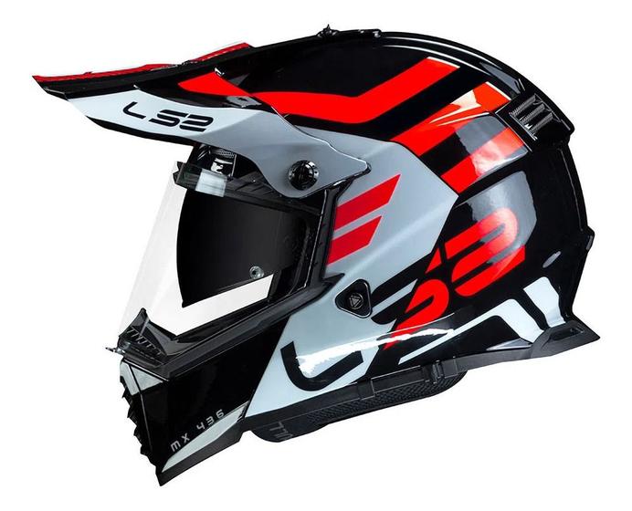 Capacete Ls2 Mx436 Pioneer Evo Adventure Red/black/white - Capacetes de ...