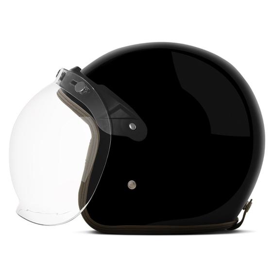 Capacete Moto Custom Old School Café Racer Sanctus Chopper Unissex ...
