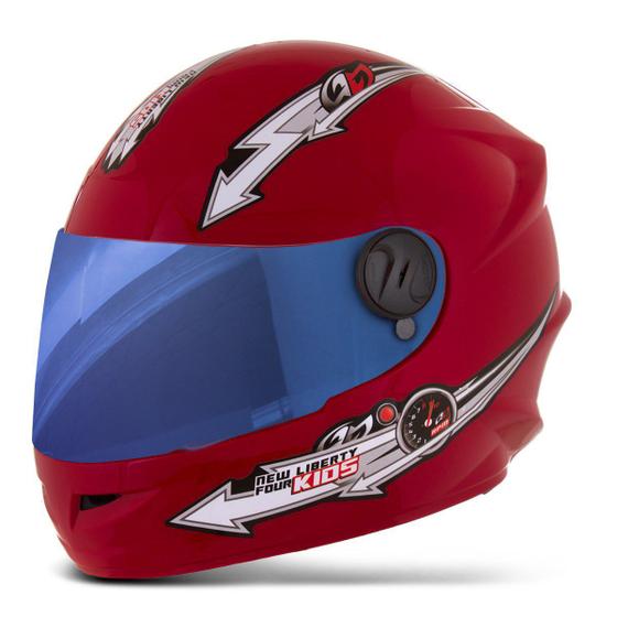 Capacete Moto Infantil Masculino e Feminino Menino e Menina Com Viseira ...