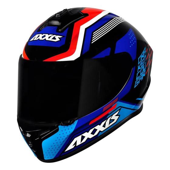 Capacete mt axxis draken cougar gloss black/blue/red - Capacetes de ...