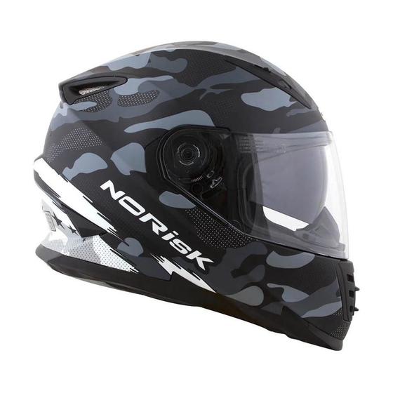 Capacete Norisk Ff302 Destroyer Preto Branco Fosco Tam 60/L - Capacetes ...