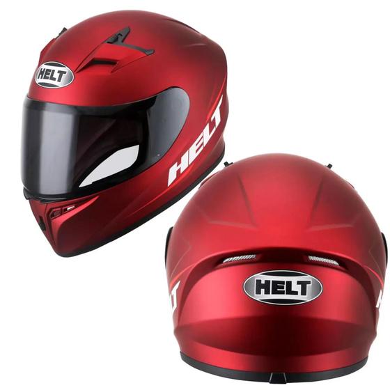 Capacete Para Moto Integral Helt Street Polar Vermelho - Capacete de ...