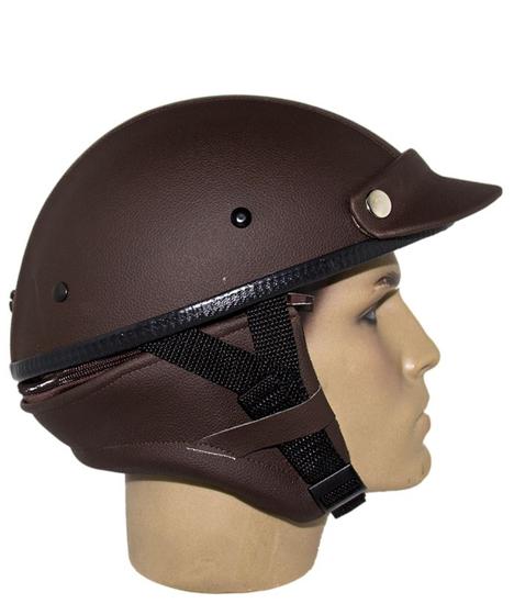 Capacete para Scooter Elétrica Coquinho Couro Marrom CCC006 - M.F ...