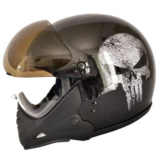 Capacete Peels F21 Caveira Justiceiro Custom Com Queixeira - Capacetes ...