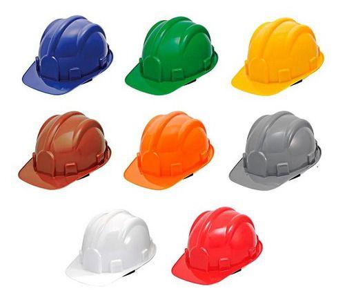 Capacete Segurança Epi Cor Marrom Visitante Construção Obras ...