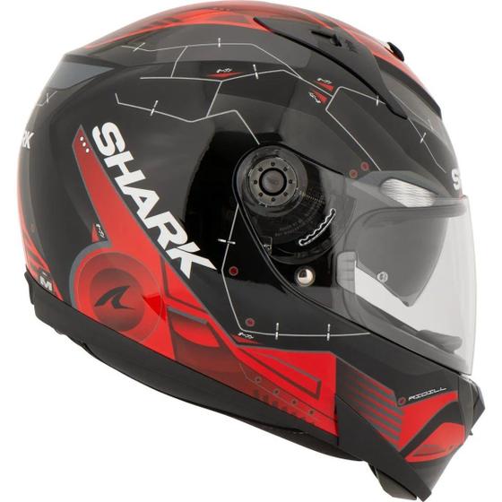 Capacete Shark Ridill Mecca Preto Vermelh Prat Krs - Capacetes de Moto ...