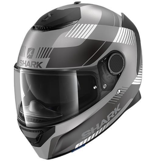 Capacete Shark Spartan 1.2 Strad Mat Aks Cinza Preto Fosco - Capacetes ...